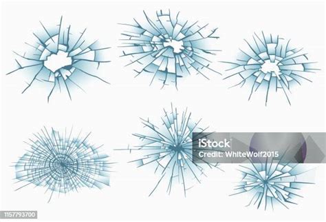 깨진 서리가 내린 창 또는 현관 유리 배경 장식 현실적인 일광 디자인 벡터 일러스트 파괴함에 대한 스톡 벡터 아트 및 기타 이미지 파괴함 개념 거울 Istock