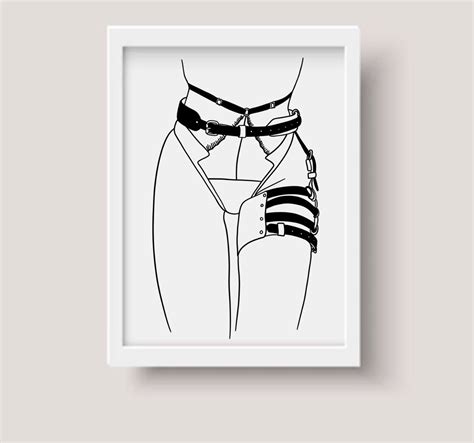 Sexy Line Art Bondage Artwork Line Drawing Rope Bondage Etsy