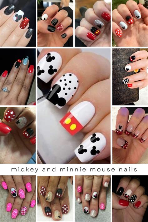 Easy Minnie Mouse Nail Designs Mickey Minnie Mouse Nail Ideas For