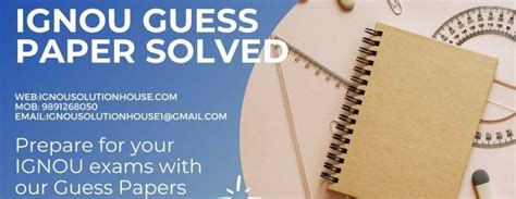 Ignou Guess Paper Solved Free For 2024 Exam Ignou Guess Pape Free Download Pdf Ignou Solved