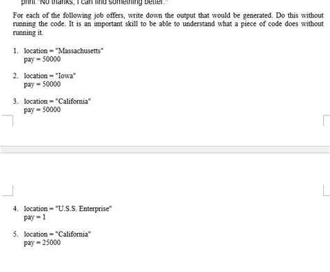 solved exercise conditionals the purpose of this exercise