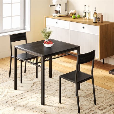 Lofka Compact Dining Table Set For 2 4 Kitchen Table With Chairs And