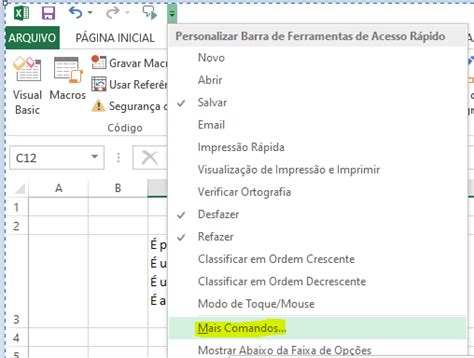 Fa A O Excel Cantar Em Portugu S Ferramentas Em Excel Vba