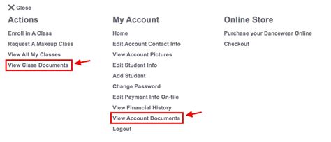 How To View Class Documents Fraser Valley Academy Of Dance