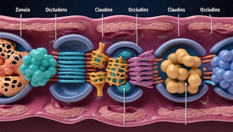 Detailed Illustration Of Cell Junctions Showcasing Tight Junction