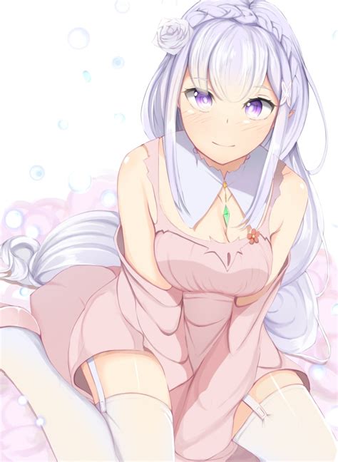Emilia Re Zero Kara Hajimeru Isekai Seikatsu Drawn By Matsurika J Danbooru