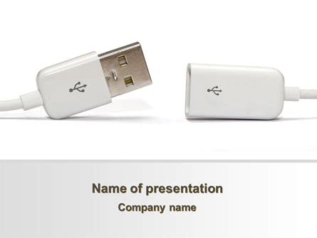 USB Connection Presentation Template For PowerPoint And Keynote PPT Star