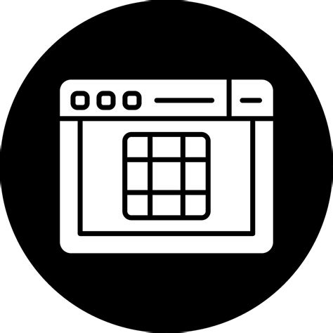 Css Grid Layout System Glyph Circle Inverted 67352791 Vector Art At