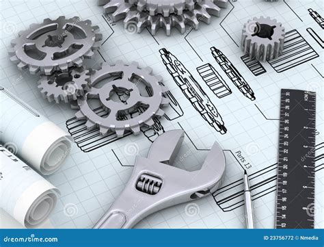 Mechanical Engineering Concept Stock Illustration Illustration Of