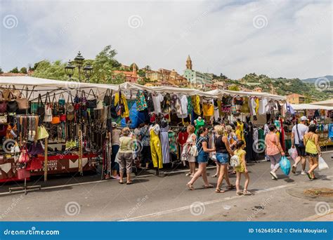 The Famous Friday Market In Ventimiglia In Italy Editorial Photography