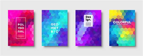 육각형 다각형 추상적 배경 다채로운 삼각형 그라데이션 디자인 낮은 폴리 육각형 모양 배너 벡터 일러스트레이션 3차원 형태에 대한