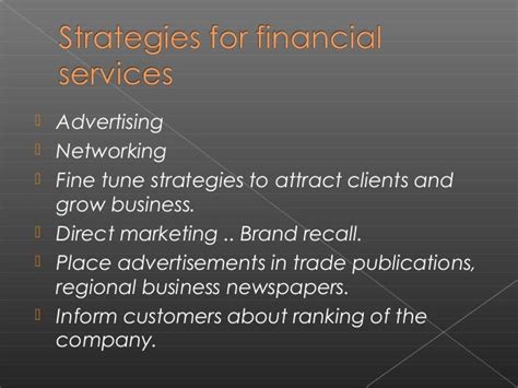 27marketing Strategies Financial Services