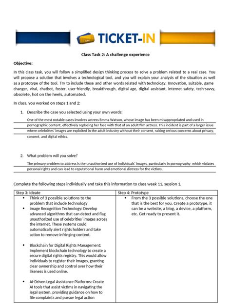 Class Task 2 Ticket In Pdf