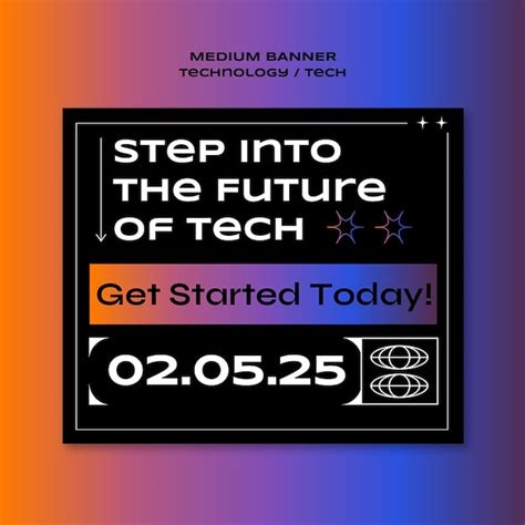 Technology Medium Banner Template Design Free Psd