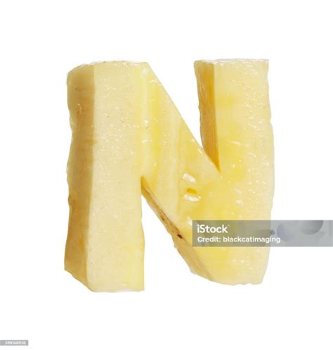 과일 타이포그래피 편지 N 컷 부터 실제 바나나 고립 3 알파벳 N에 대한 스톡 사진 및 기타 이미지 알파벳 N 과일 모양 Istock