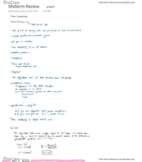 Coe 428 Midterm Midterm Review Oneclass