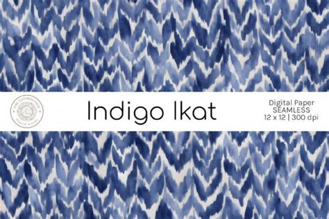 Indigo Ikat Seamless Pattern Graphic By Thedigitaldoodle · Creative Fabrica