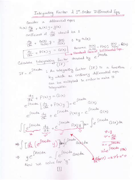 integrating factor 1st order de pdf