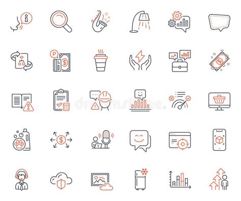 Business Icons Set Included Icon As Accounting Checklist Technical