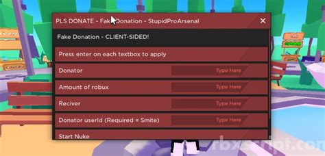 pls donate fake donation with options mobile scripts