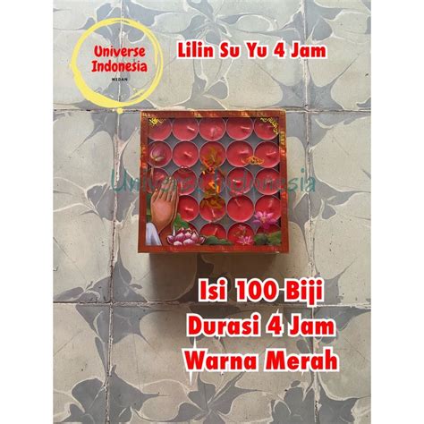 Jual Lilin Tealight Su You Lilin Tablet Jam Warna Merah Pcs Shopee Indonesia