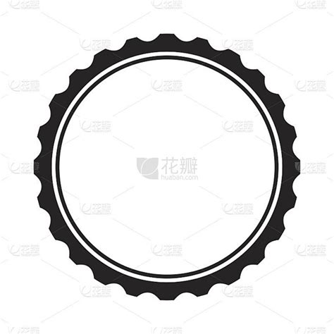 圆形邮票剪影图标