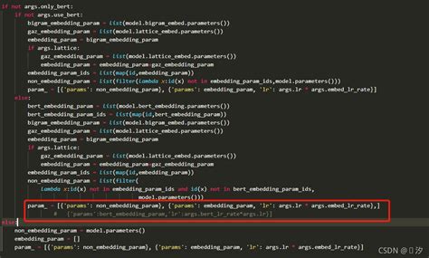 Pytorch 不同层设置不同学习率，并冻结某些参数non Embedding Parameters Csdn博客