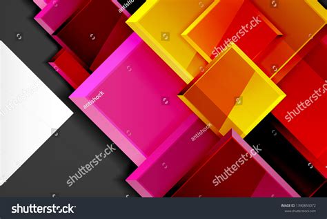 Colorful Square Rectangle Blocks Background Vector Stock Vector