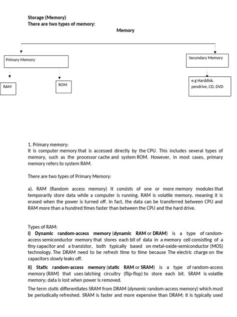 Unit 4 Pdf Random Access Memory Computer Data Storage