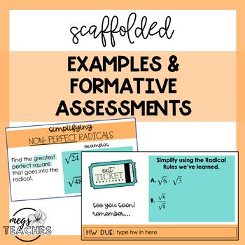 Simplifying Radicals Lesson By Meghan Koon Teachers Pay Teachers