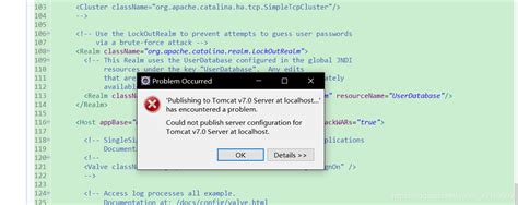 Could Not Publish Server Configuration For Tomcat V70 Server At Localhost Multiple Contexts
