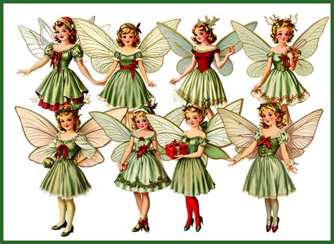 Vintage Christmas Fairy Graphic By Hanneaart · Creative Fabrica