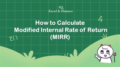 What Is Modified Internal Rate Of Return And How To Calculate It Youtube