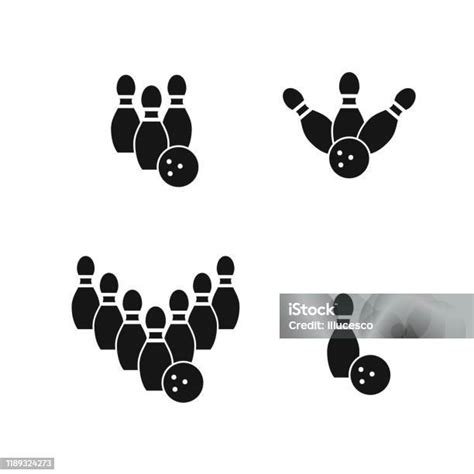 볼링 아이콘 세트입니다 정보 디자인 벡터 웹 요소입니다 기호 로고 일러스트레이션 플랫 단순 벡터 아이콘입니다 개념에 대한 스톡 벡터 아트 및 기타 이미지 Istock