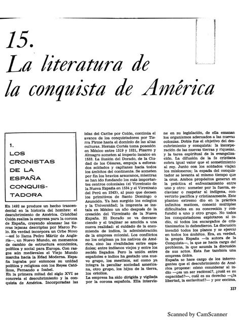15 La Literatura De La Conquista De América Ceal Pdf
