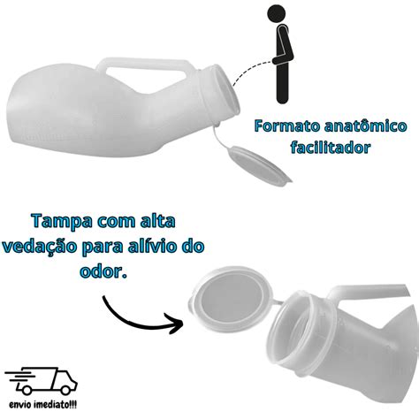 Papagaio Coletor De Urina Urinol Com Tampa Para Caminhoneiro Uber