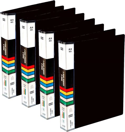 KEEPING Plastic File Folder 2D Ring Binder A4 Size Tough Durable Ring Binder Box Board File