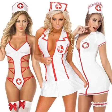 Lencer A Sexy Cosplay Uniforme De Enfermera De Sirvienta Para Mujer
