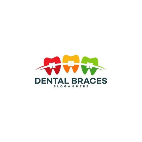 Dental Braces Shop Logo Template Healthy Dental Braces Logo Vector Illustration