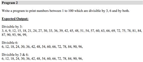 Solved Program 2 Write A Program To Print Numbers Between 1