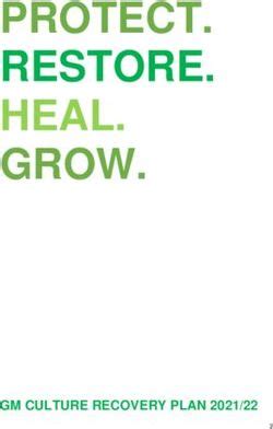 PROTECT RESTORE HEAL GROW GM CULTURE RECOVERY PLAN