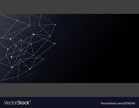 Dot Line Nodes Connection Plexus Pattern Abstract Vector Image