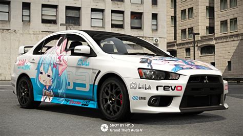Mitsubishi Lancer Evo X Itasha Livery Gta5