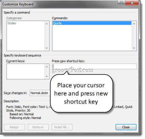 How To Assign Style Keyboard Shortcuts In Word And Word