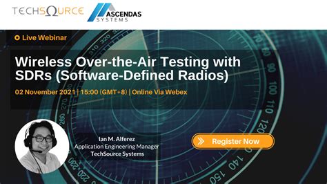 Live Webinar Wireless Over The Air Testing With Sdr Software Define Radios
