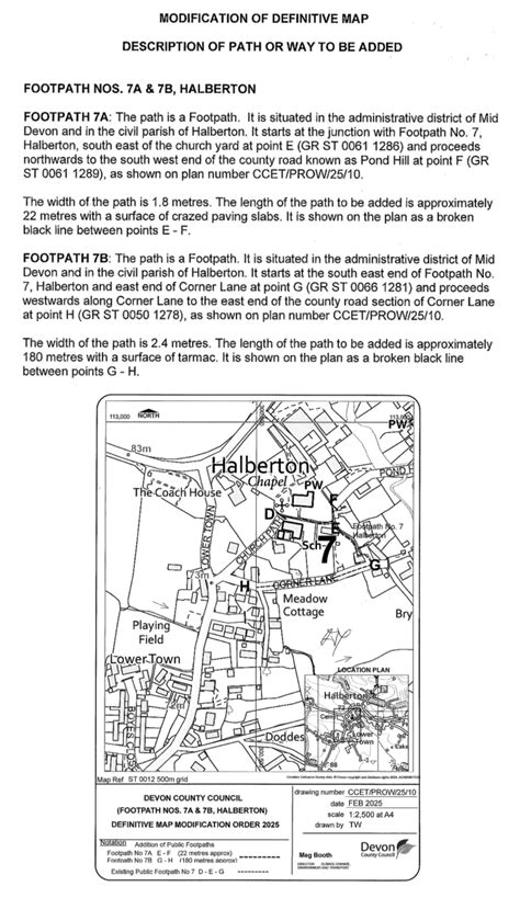 Fp7a And Fp7b Added To Definitive Map Halberton Parish Council
