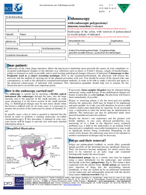Fillable Online Polypectomy Surgery Procedure And Recoverycomplications Of Endoscopic