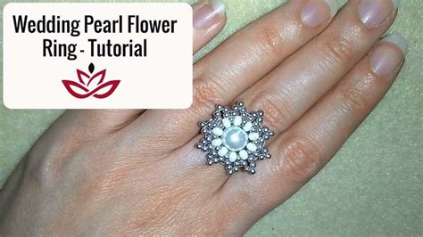 Wedding Pearl Flower Ring Tutorial How To Make Pearl Ring Youtube