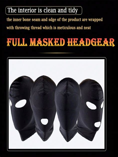 Schwarze Sm Produkte Sex Maske Kopfhaube Maske Vier Arten