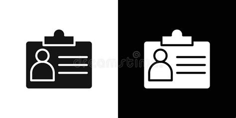 Employee Id Card Icon Flat Fill Set Collection Stock Illustration Illustration Of Pictogram